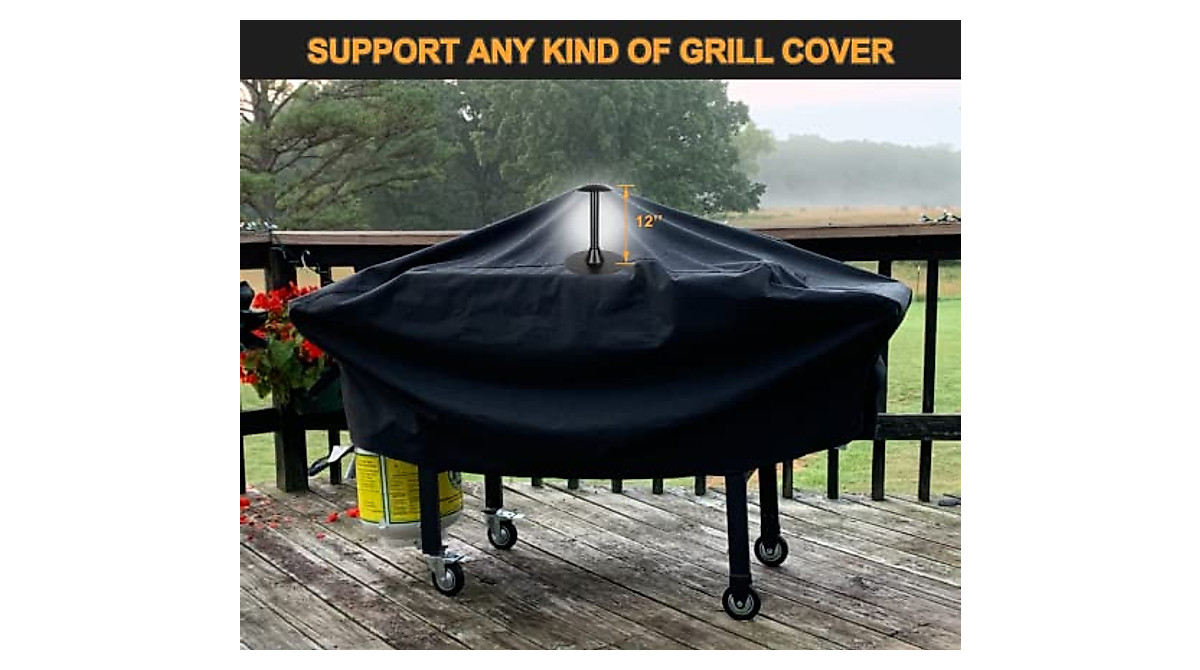 TBTeek Grill Support Pole for Outdoor Grill Covers | Prevent Water Pooling
