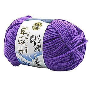 2 Set 1 Roll 5-Strand Wool Yarn Soft Warm DIY Beginner Needlework Hand Knitting Crochet Yarn Ball for Sewing Shop Crochet Thread