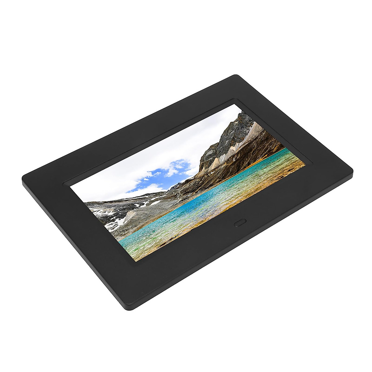 HD Digital Photo Frame, Slideshow 7 Inch IPS Screen Support USB 100‑240V Electronic Album with Remote Control for Wedding Party (US Plug)