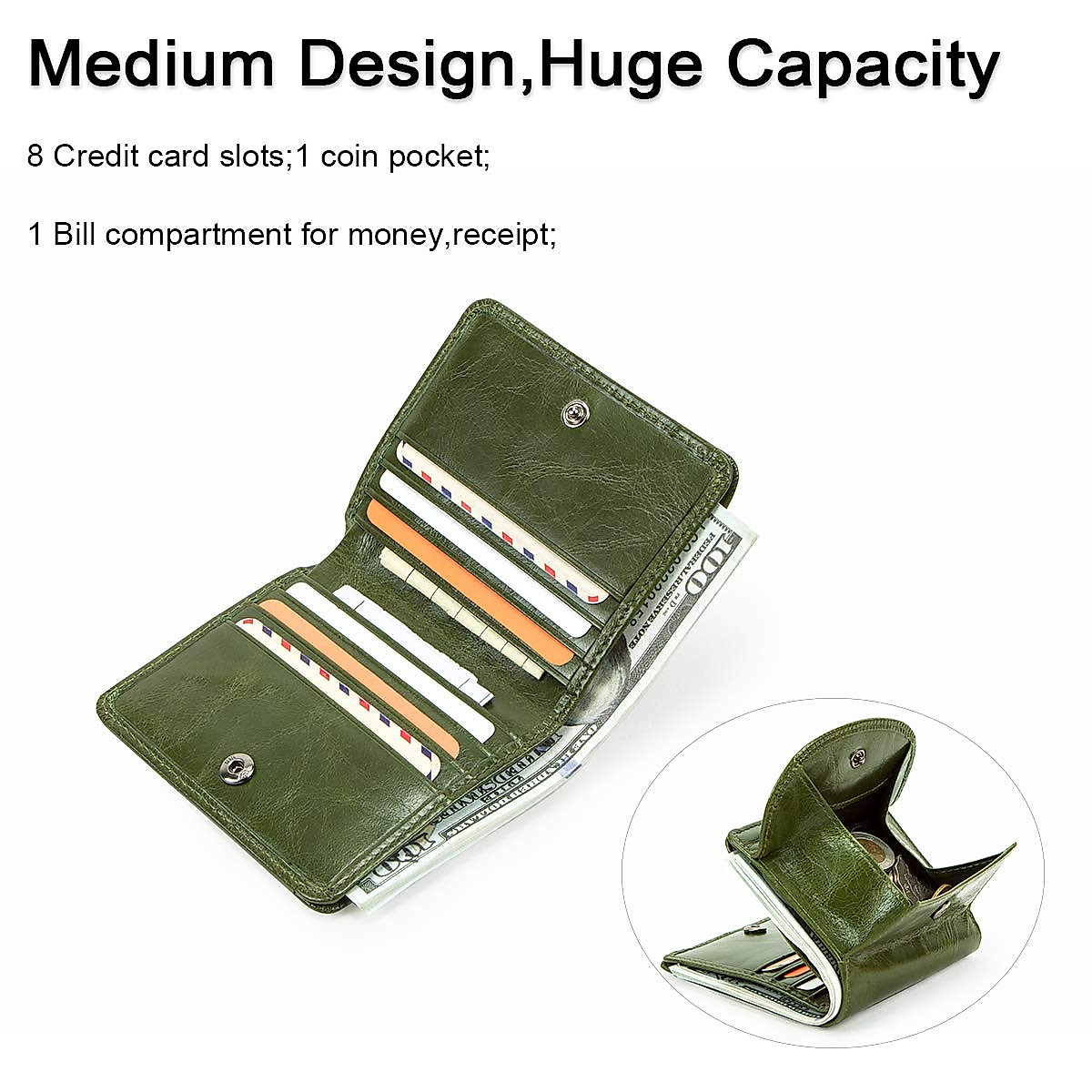 Contacts Men's Coin Pouch, Green1, One Size