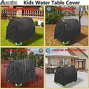 Aacabo Kids Water Table Cover Fit Step2 Rain Showers Splash Pond Water Table,Waterproof Dust Proof Anti-UV Outdoor Toys Cover-Cover only