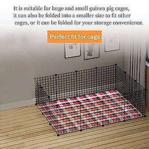 YELL 2 Pack Guinea Pig Liner, Guinea Pig Bedding Washable &Air Dried Pee Pads, with Fast Absorbent Waterproof Small Animal Diapers,Reusable,for Guinea Pigs, Rabbits and All Small Animals