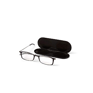 ThinOptics Unisex Adult Glasses Reading, Regular Case / Rectangle Black, 1.50 US