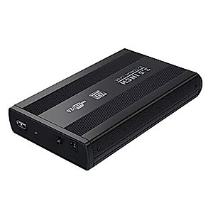 3.5 inch HDD External Case USB 2.0 to SATA External 3.5 Hard Drive Enclosure Disk for 3.5 SATA HDD External Storage Box with Aluminum Case (USB2.0-Silver)