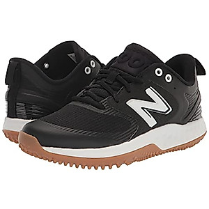 New Balance Men's Fresh Foam 3000 V6 Turf-Trainer Baseball Shoe, Black/White/Gum, 10.5