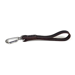Mighty Paw Short Dog Leash - Training Traffic Lead with Carabiner Clip - Dog Leash Training Lead - Short Slip Lead Dog Leash - Short Lead Dog Training - Dog Carabiner Clip - Brown - 12 Inches