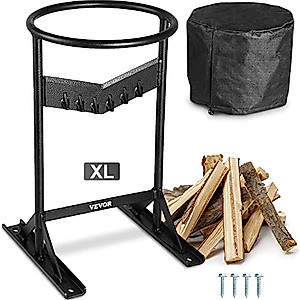 VEVOR Firewood Kindling Splitter, 9''x17'' XL Wood Splitter, Unique V-Shaped Finger-Safety Blade, Manual Log Splitter for Wood Splitting, Heavy Duty Strong Steel Structure & Stability, Log Splitter