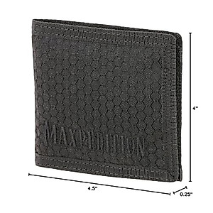 MAXPEDITION BFW Bi Fold Wallet, Black, 9x0.125x4