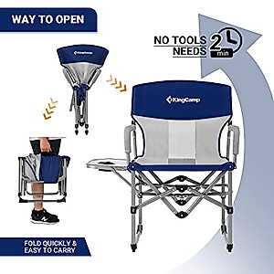 KingCamp Camping Chair Lawn Chair Folding Camping Chair for Adults Folding Camp Chair with Lumbar Support