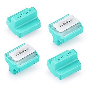 Ecraft Paper Trimmer Replacement Blades Use for 4 Style Multi-Function Scrapbooking Tool with Dial Blades of Wave Paper Cutter Blade Refills Mint Green (4 Pack）