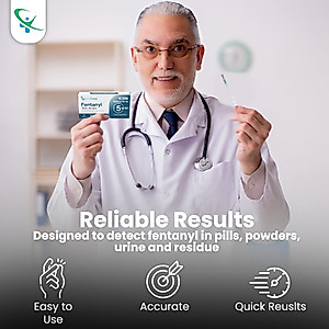 Fentanyl Test Strips 10 Pack | SafeCheck Ultra Sensitive Fentanyl Test Strips for Testing Drugs | Fentanyl Testing Strips for Pills, Powders | Fentanyl Test Kit | 10ng/mL Cutoff