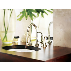 Moen TS6520BN Icon Two-Handle High Arc Bathroom Faucet without Valve, Brushed Nickel