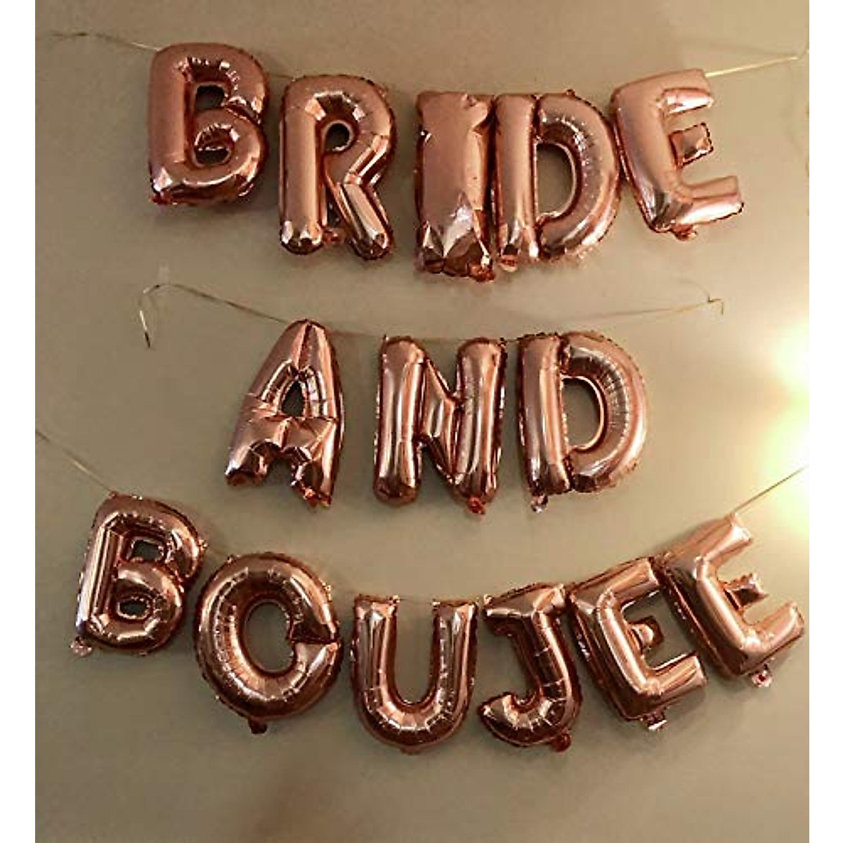 JeVenis Bride And Boujee Bachelorette Party Decor Bach Party Decorations Bride and Boujee Banner Diamond Ring Champagne Glass Balloons Champagne Bottle Balloon