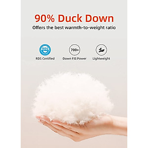 BALEAF Women's Down Pants Winter Ultralight Water Resistance Ski Snow Puffer Pants Packable Warm Trousers Black Medium