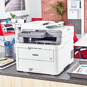 Brother MFC-L3710CWB All-in-One Digital LED Color Wireless Laser Printer for Home Office - Print Copy Scan Fax - 3.7" LCD Touchscreen, 19 ppm, 600 x 2400 dpi, 50-Sheet ADF - Tillsiy Printer Cable