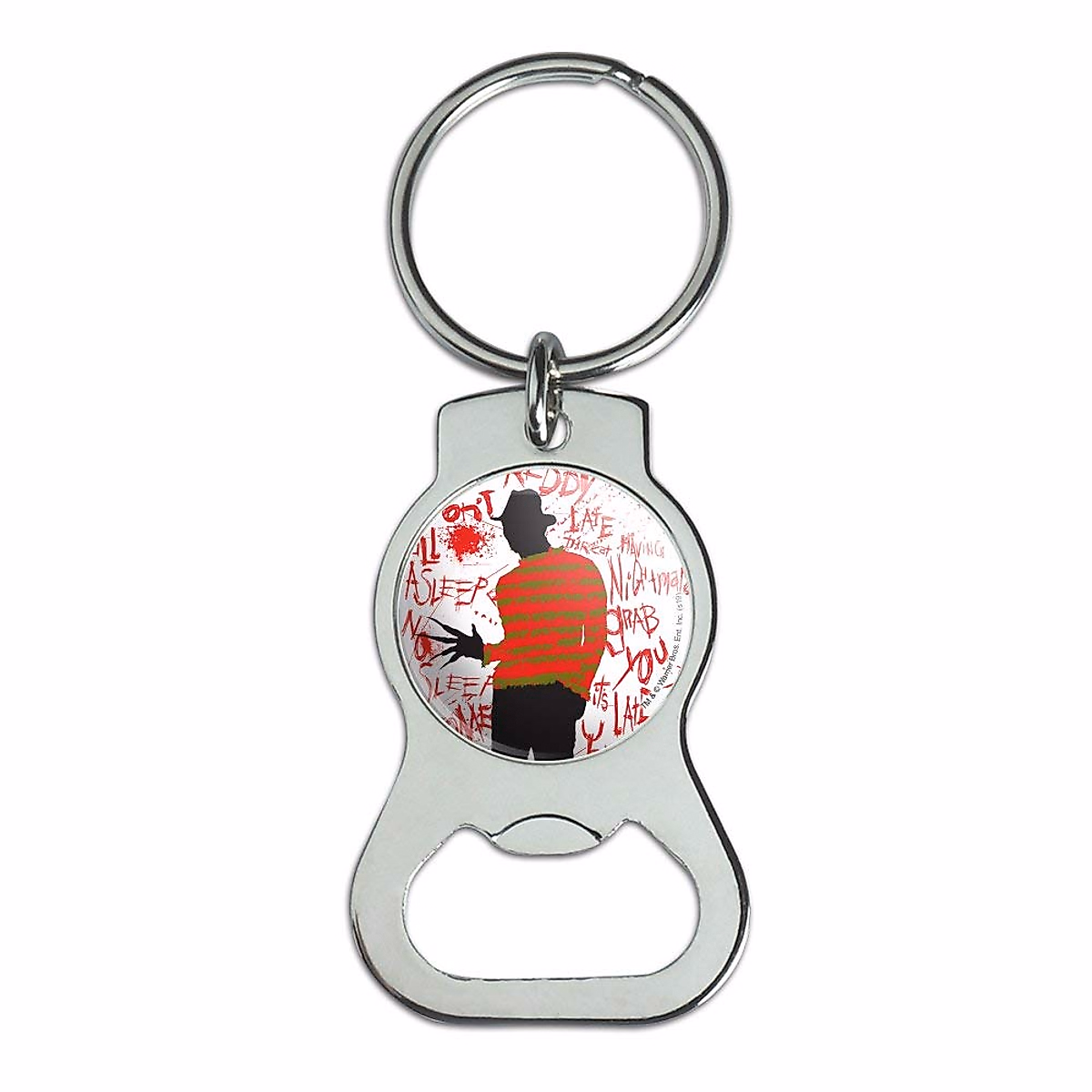 GRAPHICS & MORE A Nightmare on Elm Street Freddy Keychain with Bottle Cap Opener