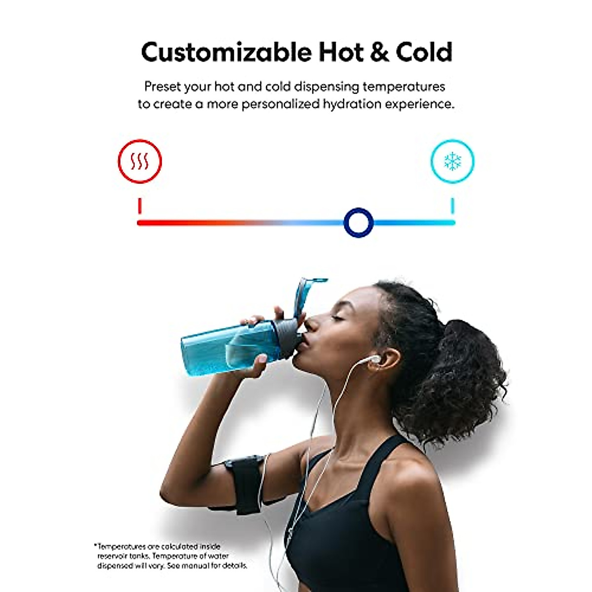 Brio Moderna CLBL720SC Self-Cleaning Bottom Load Water Cooler Dispenser for 3 & 5 Gallon Bottles – Room & Adjustable Hot & Cold, Child Lock, Electronic Display, Silver Stainless Steel