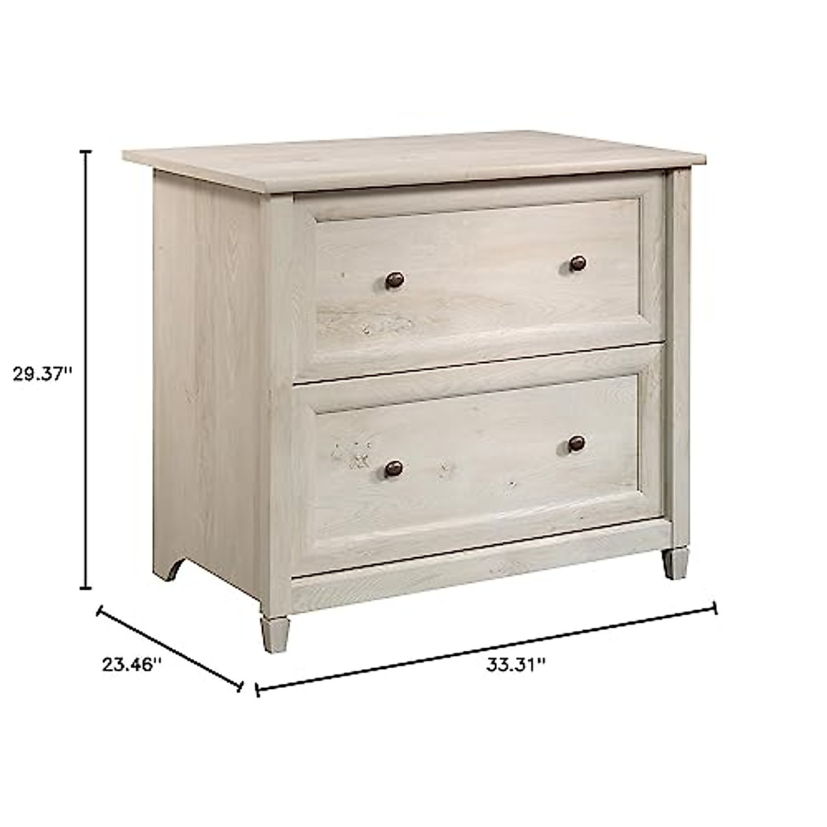 Sauder Edge Water Lateral File, Chalked Chestnut finish