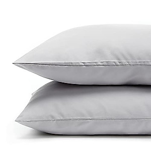 TILLYOU Toddler Pillowcase 2 Pack with Envelope Closure,13" x 18" Silky Soft Microfiber Travel Kids Pillow Cases for Boys and Girls,Gray