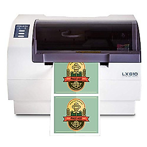 Primera LX610 Color Inkjet Label Printer with Plotter Cutter 74541 - Print and Cut Any Label Shape or Size in One Machine. Prints Up to 5 Inches Wide