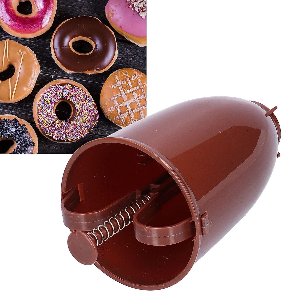 Donut Maker, Pancake and Donut Batter Dispenser DIY Mini Donut Makers Manual Biscuits Doughnut Maker Machine Mold for Kitchen Baking