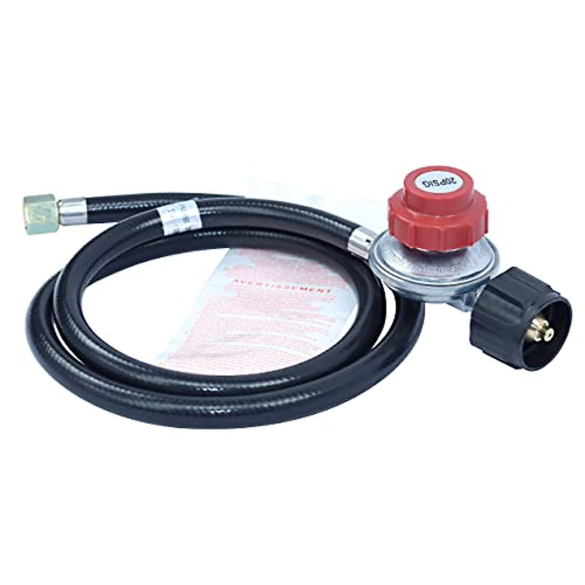 METER STAR 41,000 BTU 10 Jets Homemade Cast Iron Burner Assembly Flame Control System and High Pressure Regulator with Hose for DIY Forge Pizza Oven Turkey Fryer Accessories