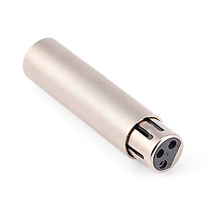 Zerone 2Pcs 3-Pin XLR Male to Female Socket Connector Audio Microphone Mic Extension Adapter Gender Changer Coupler