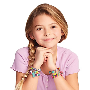 Make It Real - Good Vibes Bracelets Kit - DIY Charm Bracelet Making Kit with Case - Friendship Bracelet Kit with Beads, Charms & Thread - Arts & Crafts Bead Kit for Girls - Makes 5 Bracelets