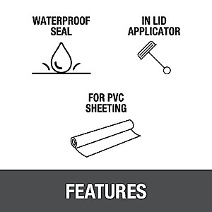 Oatey 30812 X-15 PVC Solvent with Dauber, 16-Ounce, White