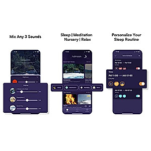 Portable White Noise Smart Sound Machines with Light 300 Non Looping Sounds Hotmoon Omini Sleep Machine Adjustable Brightness Noise Canceling For Sleep Aid, Office Privacy, & Meditation, Registry Gift