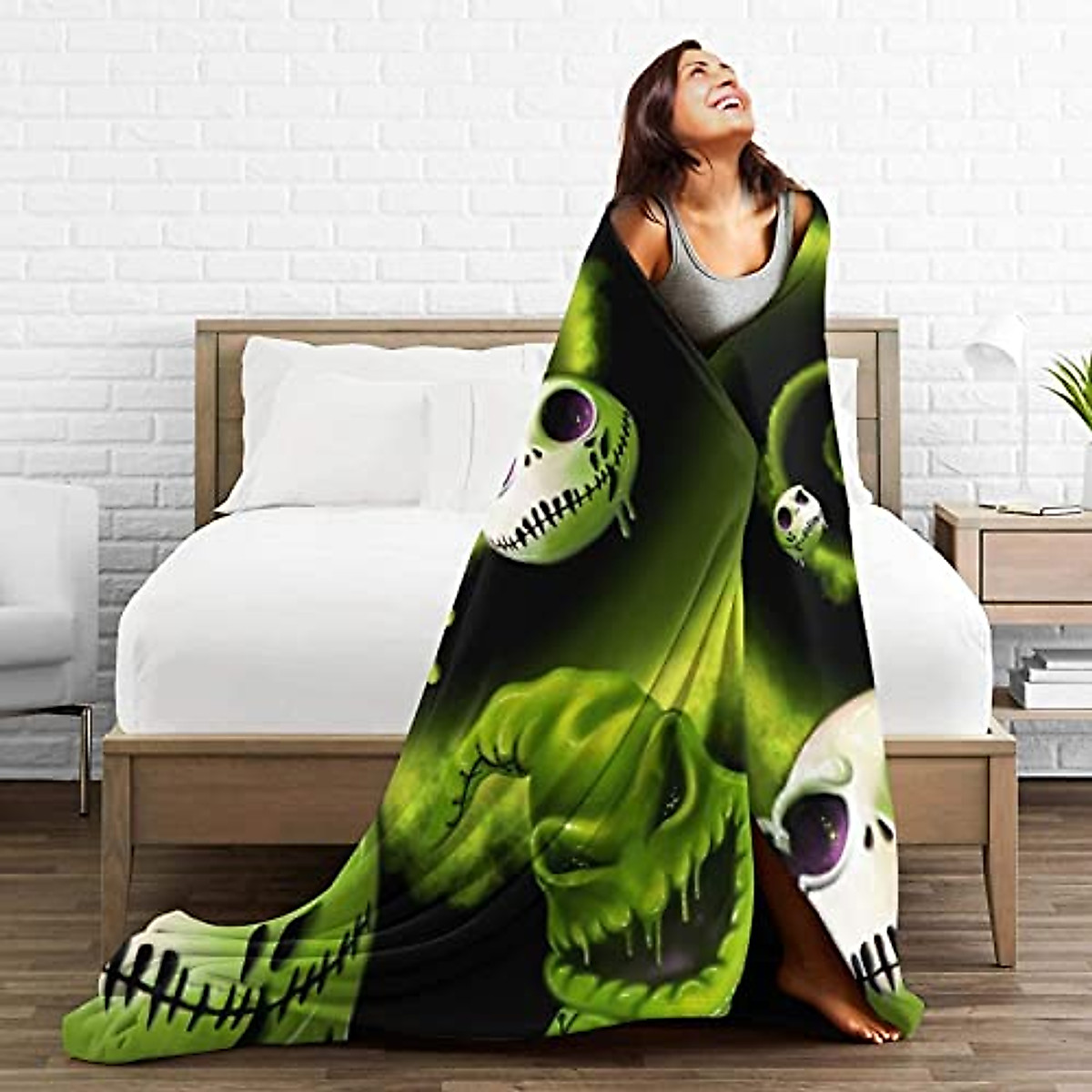 Before Christmas Blanket Flannel Throw Blanket Ultra Soft Warm Plush Bedding for Couch Bed Living Room Sofa 50"X40"