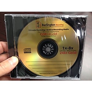BURLINGTON RECORDING 24 KT Gold Ultimate ARCHIVAL Mastering CD-R **25 Pack