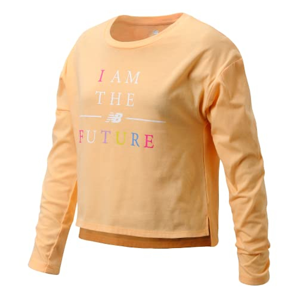 New Balance Girls Active Leggings Set 3 Piece T-Shirt, and Leggings Activewear Set, Size 78, MangoOatmeal