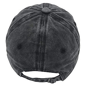 Unisex Make America MAGA Great Again Vintage Adjustable Baseball Cap Denim Dad Hat (One Size, Embroidered Black)