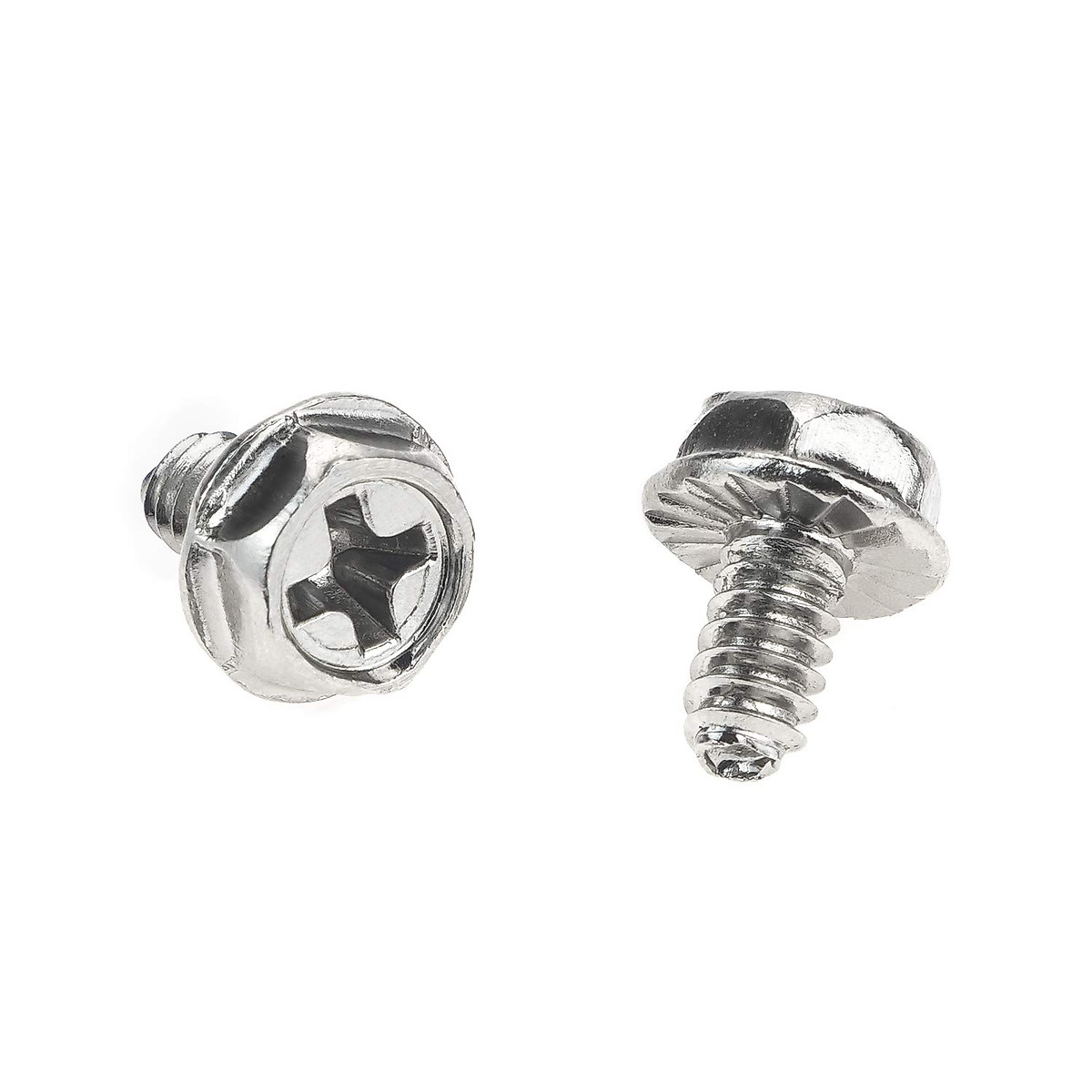 Favordrory Toothed Hex 6/32 Screw 6# -32Computer PC Case Hard Drive Motherboard Mounting Screws, 100 PCS