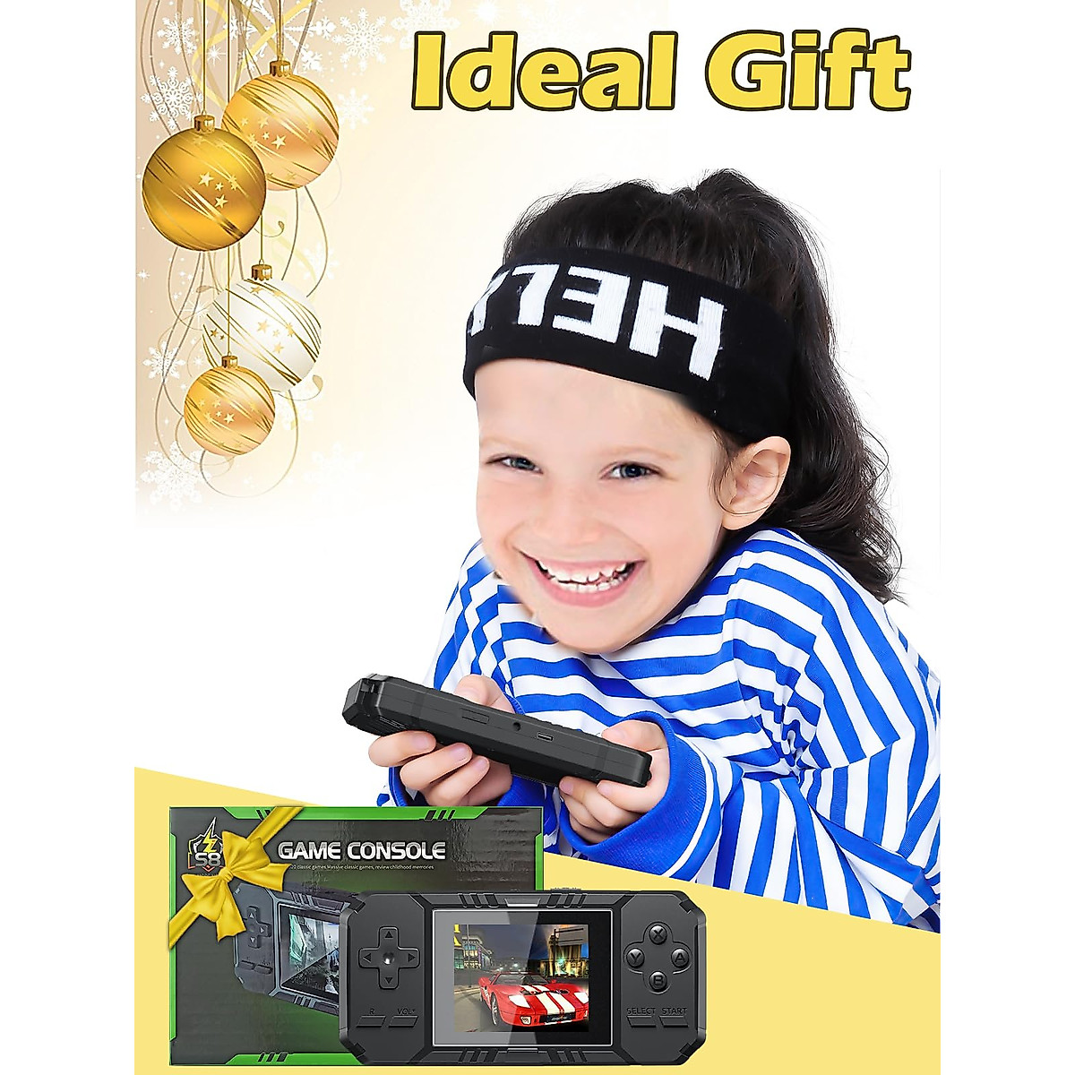 Fadist Handheld Game Console, Retro Mini Game Console with 520 Classic Games, 3.0 inch Screen, Rechargeable Battery, Portable Games Console, Support TV, Ideal Gift for Kids, Adult, Friend, Lover