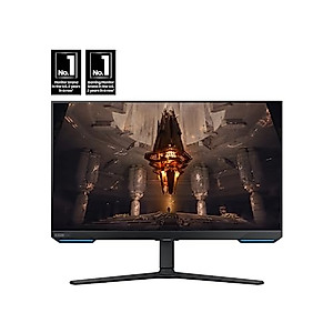 SAMSUNG Odyssey G70B Series 32-Inch 4K UHD Gaming Monitor, IPS Panel, 144Hz, 1ms, HDR 400, G-Sync and FreeSync Premium Pro Compatible, Ultrawide Game View (LS32BG702ENXGO)