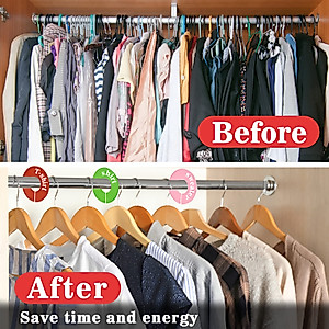 30PCS Closet Dividers Clothes Organizers - Sukh Girl Boy Closet Organizers Clothes Dividers Closet Labels Closet Separators Garment Organizer Hanger Markers Closet Size Dividers 10 Assorted Colors