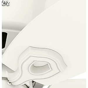 Hunter Fan Company, 51090, 42 inch Builder Snow White Low Profile Ceiling Fan with LED Light Kit and Pull Chain