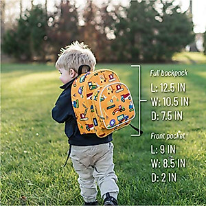 Wildkin 12-Inch Kids Backpack for Boys & Girls, Perfect for Daycare and Preschool, Toddler Bags Features Padded Back & Adjustable Strap, Ideal for School & Travel Backpacks (Under Construction)