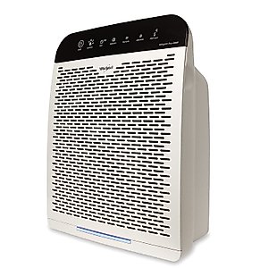 Whirlpool WPPRO2000P Whispure True Hepa Air Purifier, Activated Carbon, 508 Sq Ft, Smart Auto Mode, Ideal for Allergies, Odors, Pet Dander, Mold, Smoke, Wildfire, Germs - Pearl White