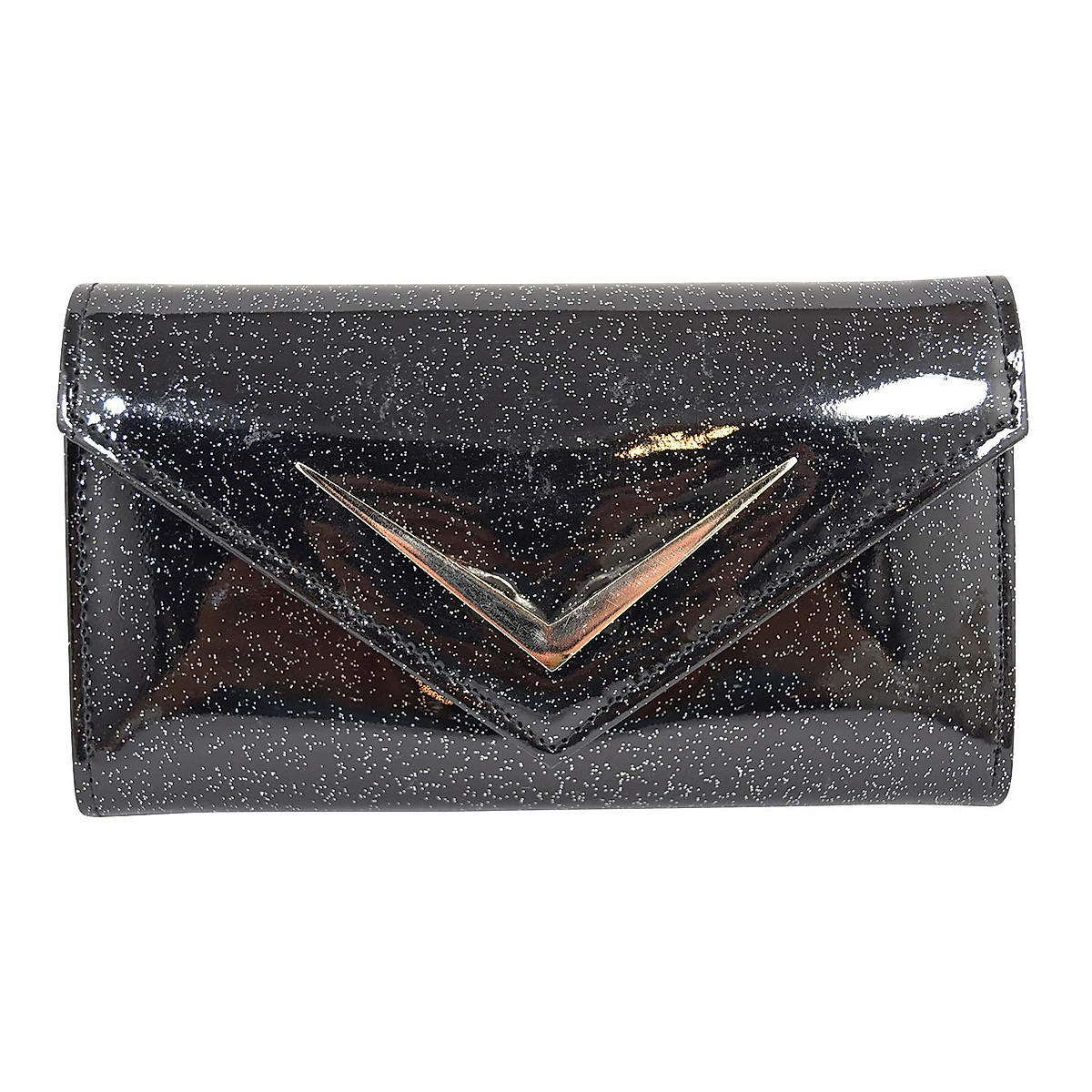Liquorbrand Bonneville Glitter PVC with metal chevron logo Wallet