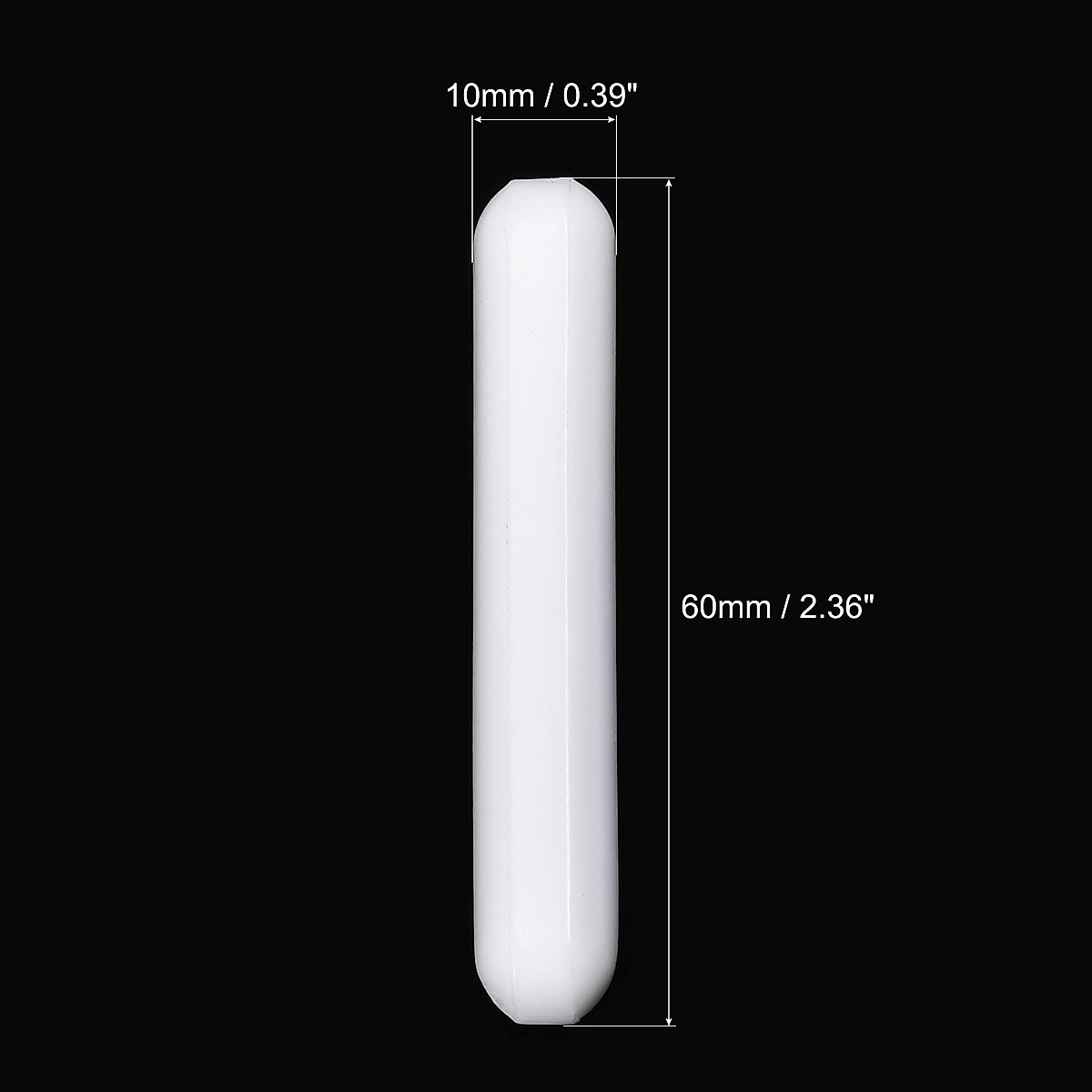 MECCANIXITY Magnetic Stirrer Mixer Stir Bar Rod 60mm(2.36") Cylinder Shape PTFE Coating Magnet White for Laboratory