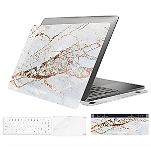 Timocy Compatible with MacBook Pro 13 inch Case (A2159/A1706/A1989/A1708) 2016-2019 Version with Touchbar,Marble Plastic Hard Shell Case with Keyboard Cover, Screen Protector,Abstract Slash Marble