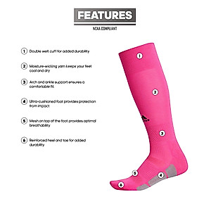 adidas Utility All Sport Over The Calf (OTC) Socks (1-Pair), Team Shock Pink/Light Onix Grey/Black, Large