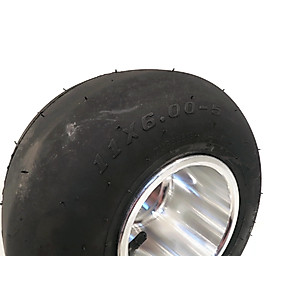 The ROP Shop | (Pack of 2) Tubeless Racing Slick Tire 11x6.00-5 with Aluminum Wheel for Go Kart