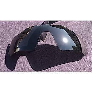 Littlebird4 1.5mm Polarized Replacement Lenses for Oakley Radar EV Path Sunglasses - Multiple Options (Dark Black)
