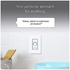 iDevices IDEV0022 Instinct Switch, Wi-Fi Enabled Smart Wall Switch with Amazon Alexa Built-In, Supports Motion Sensing Routines, Single Pole, 120VAC, White