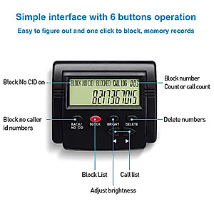 wondcam Call Blocker for Landline Phones, Premium Phones with Call Blocking, One Touch Number Block Device, Block Unwanted Robocalls and Nuisance Calls