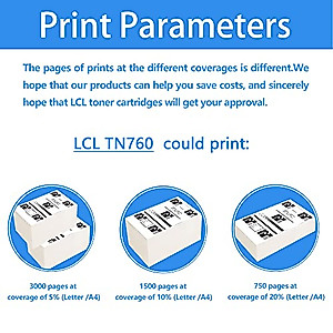 LCL Compatible Toner Cartridge Replacement for Brother TN760 TN-760 TN730 TN-730 3000 Pages with Chip HL-L2350DW HL-L2390DW HL-L2395DW HL-L2370DW HL-L2310D HL-L2370DN HL-L2357DW (4-Pack Black)
